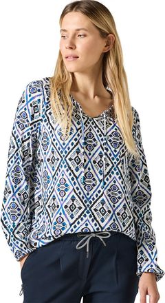 Cecil Damen B345128 Bedruckte Bluse, Vanilla White, XS EU