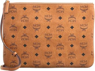 MCM Pochettes - Aren Vi Flat Pouch Med Co One Size - Gr. unisize - in Cognacbraun - f&uuml;r Damen