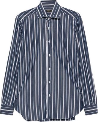 Barba Vertical-stripe Shirt