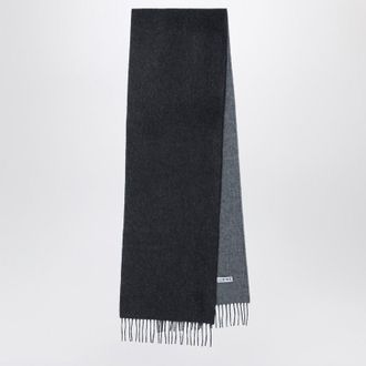 Loewe Scarf in black/grey wool and cashmere