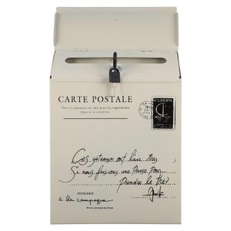 BESPORTBLE Wand Briefkasten Postkasten Wandbriefkasten Mailbox: Vintage Vorschlagsbox mit Schloss Postbox für Garten Weihnachten Dekoration Büro Schule Landhaus 