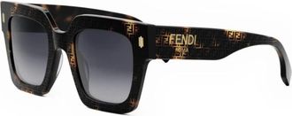 Fendi Roma Square Sonnenbrillen - - Accessories - unisex - Braun - 50 MM