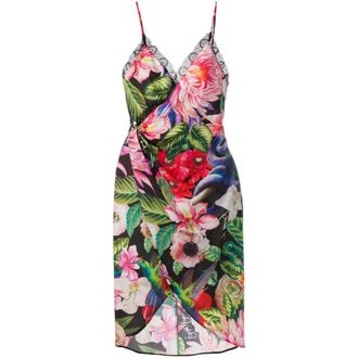 Philipp Plein Schwarzes Blumen Minikleid - - Dresses - Damen - Mehrfarbig - XS