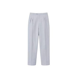 Twinset Pantaloni aus Baumwoll- und Leinenk&ouml;per - - Trousers - Damen - Grau - M