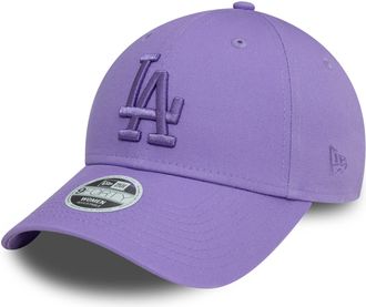 New Era LA sommerliche Cap f&uuml;r Frauen Los Angeles Dodgers Emblem verstellbar einfarbig 9Forty Kappe lila - One-Size
