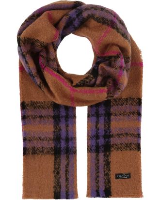 Fraas Cashmink Schal 63 x 200 cm - Weicher als Kaschmir - Made in Germany - Stola kariert für Damen - Perfekt für Herbst und Winter Royal Purple