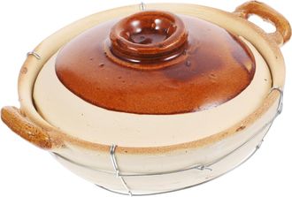 Cabilock Doppelgriff Hitzebeständiger Kasserolle für Suppen und Eintöpfe Kochtopf für Zuhause und Küche für Reis Suppen und Bibimbap