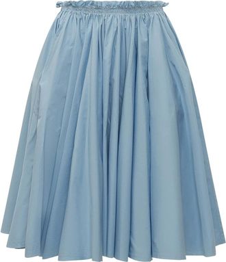 Ami Femme, Jupes, Bleu, Taille: 36 FR Midi A-line Skirt