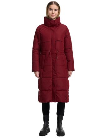 Navahoo Damen Wintermantel Warmer Steppmantel mit Taillenzugband Der Wahnsinn 14 Bordeaux Gr. XL