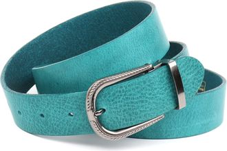 Anthoni Crown Damen Lederg&uuml;rtel G&uuml;rtel, Petrol, 105