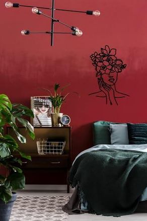 Hanah Home Stylish Black Decorative Metal Wall Accessory, 30 x 30 cm | 100% Metal, 2 mm Thickness | Perfect for Modern Home Decor & Art Display