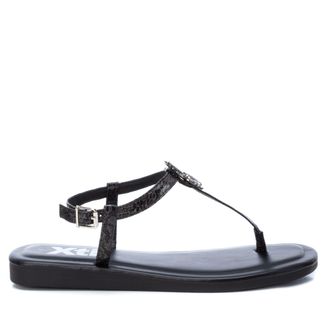 Xti Damen 45578 Damensandale schwarz, 39 EU (5,5 UK) Flache Sandale