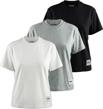 Jil Sander Femme, Tops, Multicolore, Taille: 42 FR Lot de 3 T-shirts &agrave; Manches Courtes