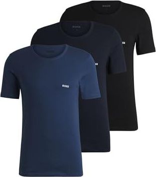 HUGO BOSS BOSS Hommes TShirtRN 3P Classic Lot de Trois t-Shirts en Coton avec Logo brod&eacute;