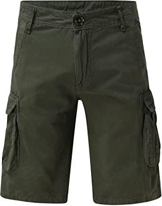 Generic Pantalon cargo pour homme, pantalon de jogging d&eacute;t&eacute; d&eacute;contract&eacute; de couleur unie, short droit, poche boutonn&eacute;e, tendance, ample, 2026, vert militaire, 