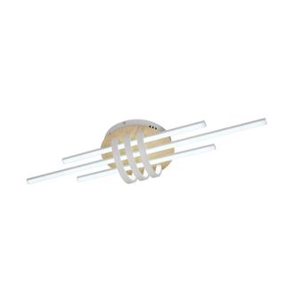 Fabrilamp LED Deckenleuchte 64W 7040lm 3000-6500K 85cm Wei&szlig;/Buche Dimmbar Kirova Serie