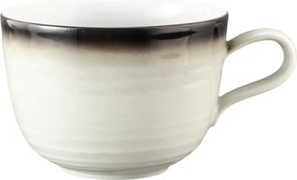 SELTMANN WEIDEN Terra Milchkaffeetasse, 400 ml, Cappuccinotasse mit spiralförmigem Relief, Spülmaschinen- und mikrowellenfest, Porzellan, Corso
