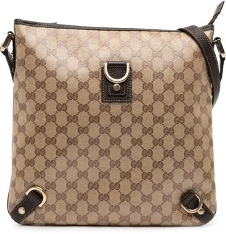 Gucci Hobo Bags - GG Crystal Abbey D Ring Crossbody - Gr. unisize - in Braun - für Damen