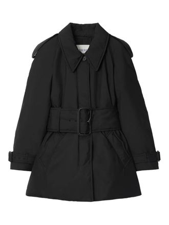 Burberry manteau Berryhill &agrave; taille ceintur&eacute;e - Noir