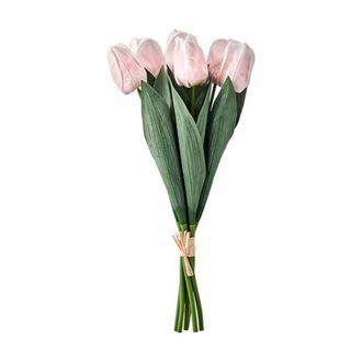 Mikasa Mikasa K&uuml;nstliche Tulpen, k&uuml;nstliche Blumen, rosa Tulpenstiele mit Gr&uuml;n, Set mit 7 realistischen Kunststoff-Seidenblumen, gef&auml;lschter Tulpenstrau&szlig; f&uuml;r