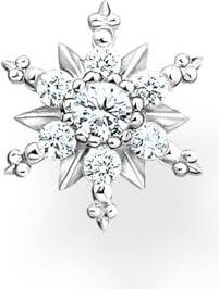 Thomas Sabo SchmuckDesign-Nord H2260-051-14 Clous doreilles pour femme en argent sterling 925 avec oxyde de zirconium Motif flocon de neige 7 x 7 mm, 7x7 mm, Arge