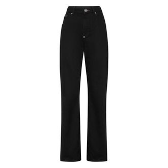 Philipp Plein Femme, Jeans, Noir, Taille: W26 Straight Fit Jeans Hexagon
