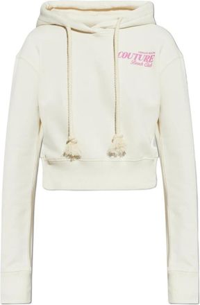 Versace Jeans Couture Femme, Sweatshirts et sweats &agrave; capuche, Beige, Taille: 40 FR The Sweat &agrave; capuche