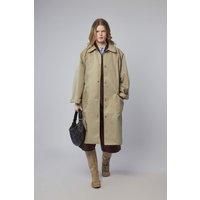 Sofie D'Hoore Long Raglan Sleeve Coat Front Patch Pockets