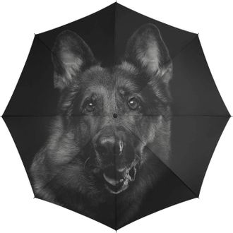 Happy Rain Automatik Regenschirm Stockschirm Essentials Dog mit wundersch&ouml;nem Hundemotiv