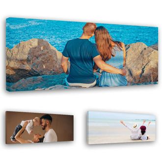 Feeby Leinwand mit Ihrem Wunschmotiv Leinwandbild XXL Wandbild Fotobild 150x60 cm