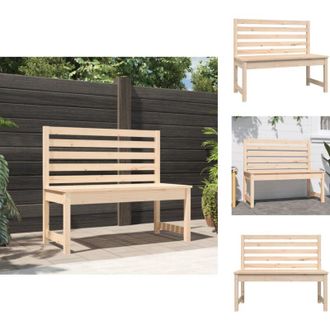 vidaXL Gartenb&auml;nke - Living Gartenbank 109 cm Massivholz Kiefer