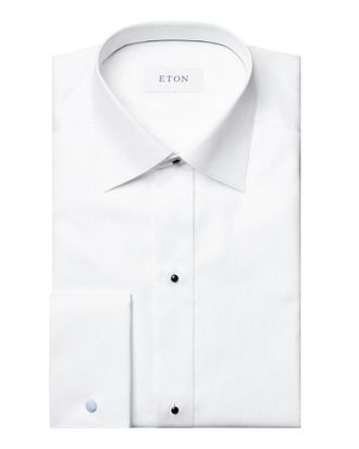Eton Smokinghemd mit fein gestreiftem Brustplastron, Slim in