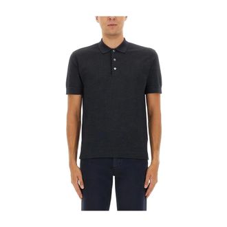 Ermenegildo Zegna Homme, Tops, Noir, Taille: 2XL Polo en m&eacute;lange de coton