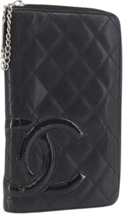 Chanel Portefeuille long vintage Pre-owned - Femme - Pre-owned - Noir - Taille: ONE Size