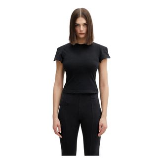 VETEMENTS Besticktes Logo T-Shirt - - Tops - Damen - Schwarzk - S