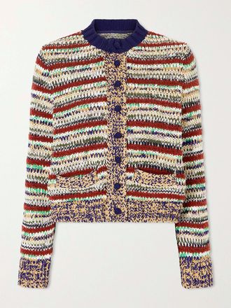 sacai Cardigan En Coton M&eacute;lang&eacute; &Agrave; Rayures - Multicolore