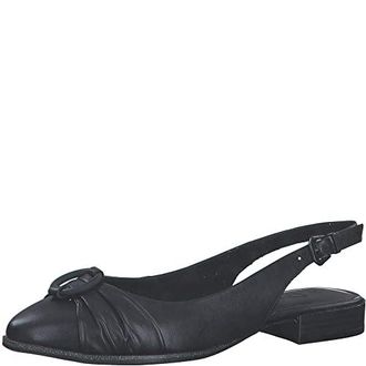 Marco Tozzi Femme Damen 2-2-29401-20 Talon compensé, Semelle intérieure Souple Feel ME, en Cuir de Haute qualité, idéal pour Les Affaires et Les Loisirs, Noir, 40