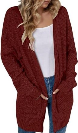 Generic 2026 Printemps Cardigan en tricot pour femme, pull dhiver boutonn&eacute; sur le devant, manches longues, confortable, doux, confortable, v&ecirc;tements dext&eacute;rieu
