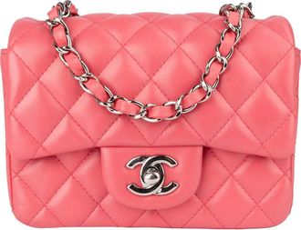 Chanel Crossbody Bags - Chanel Quilted Lambskin Mini Single Flap Crossbody - Gr. unisize - in Rot - f&uuml;r Damen