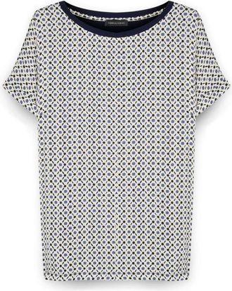 Fiorella Rubino Femme, Tops, Bleu, Taille: 36 FR Blouse Imprim&eacute;e
