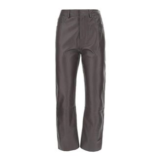 Alberta Ferretti Lederhose - - Trousers - Damen - Braun - XS