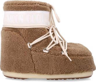Moon Boot Femme, Chaussures, Brun, Taille: 39 EU Icon Low Camel Fleece Bottes