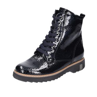 Waldl&auml;ufer Damen Stiefeletten Schuhe Kitomi Stiefelette Lackleder Elegant Freizeit Animal Print