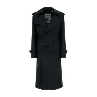 Burberry Blend Silk Trench Coat - - Coats - Damen - Schwarzk - 2XS