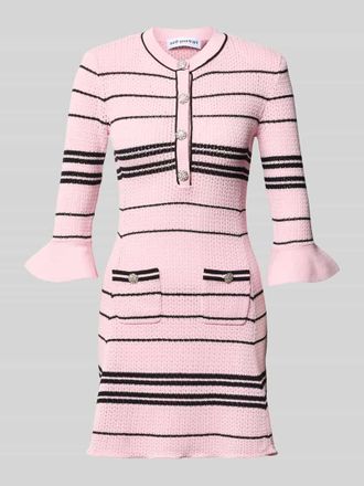 Self Portrait Slim Fit Minikleid mit Leinen-Anteil