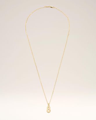 Ami Collier Martel&eacute; Dor&eacute; Pendentif 8 en Laiton Or - TU - Unisex