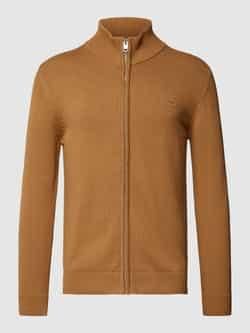 s.Oliver Red Label Strickjacke mit Label-Stitching Modell STAND JACKET