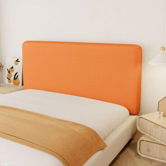 Generic Stretch Kopfteil Bezug King Queen Full Size Hochelastischer Bettkopfteil Bezug Staubdichter Schutzh&uuml;lle f&uuml;r Schlafzimmerdekoration Orange L&auml;nge des Qu