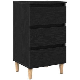 vidaXL Cabinet de chevet Chêne noir 40 x 35 x 69 cm Bois dingénierie vidaXL