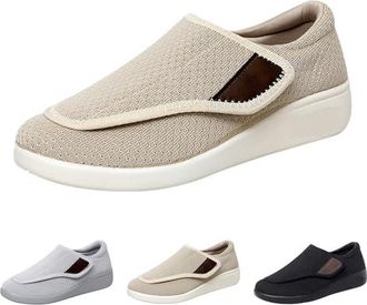 Generic Chaussures orthop&eacute;diques pour femme pour diab&eacute;tiques - L&eacute;g&egrave;res et larges - Chaussures de marche - Semelle plate - Chaussures de fitness - Respirantes 